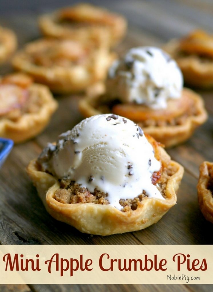 Mini Apple Crumble Pies - Noble Pig