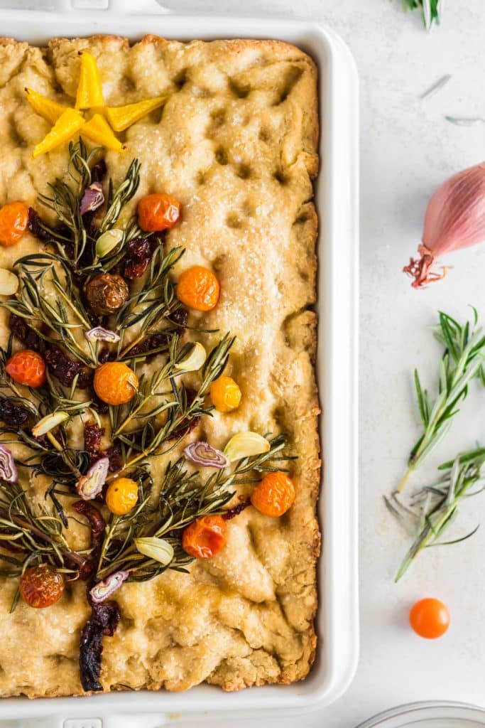 Christmas Tree Focaccia Bread